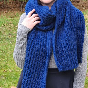 Little Faux Cables Wide Scarf Knitting Pattern - Etsy