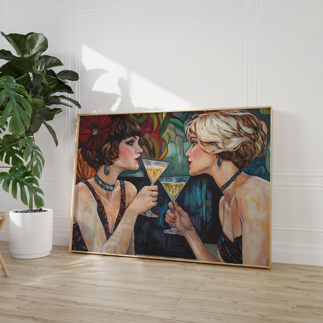 Prohibition Speakeasy Wall Art 1920s Bourbon Room Artwork Martini ...