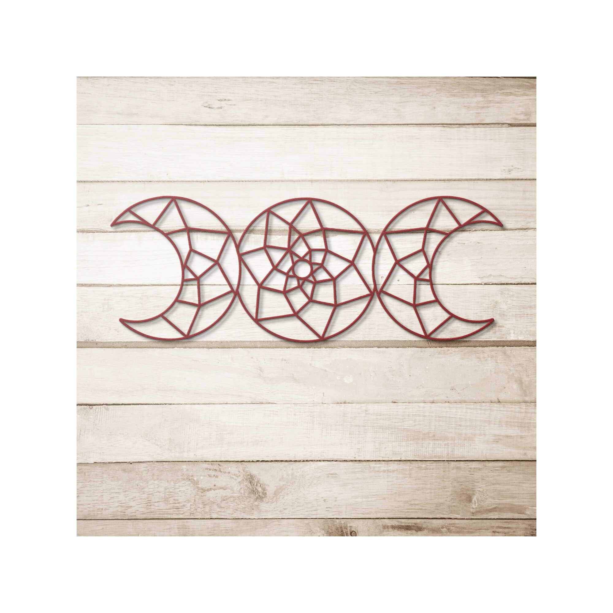 Moon Metal Wall Art, Moon Phase, Triple Moon, Metal Wall Decor, Moon ...