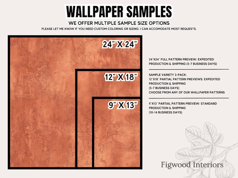 Terracotta Limewash Look Wallpaper - Orange Rustic Accent Wall Mural - Etsy