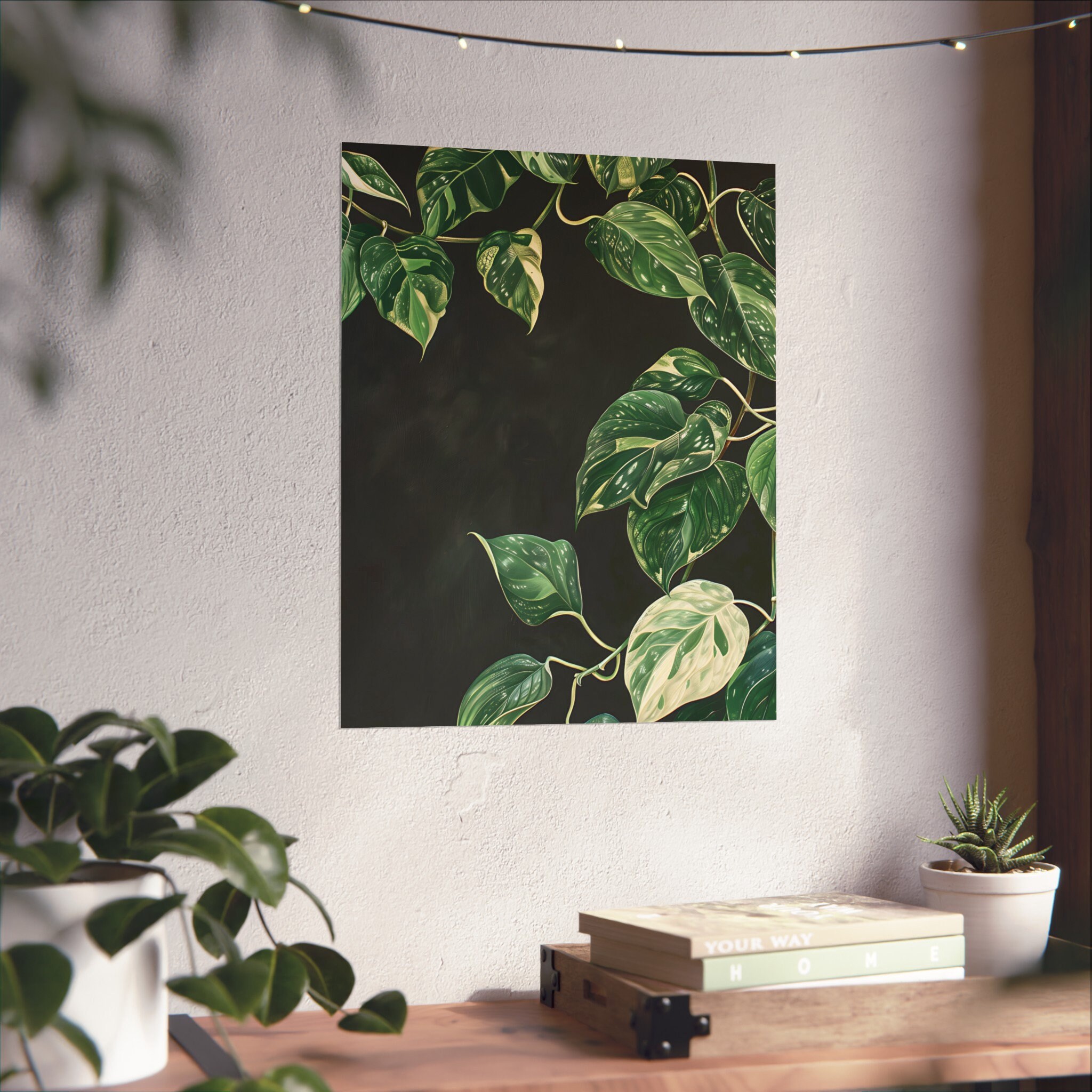 Botanical Pothos Wall Art Gardener Poster Print Plant Framed Canvas ...