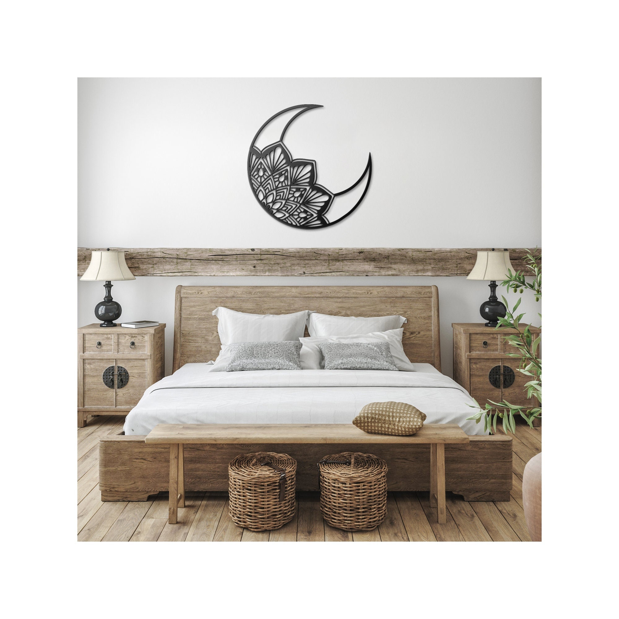 Moon Metal Wall Decor, Sun and Moon Metal Wall Art, Mandala Sign ...