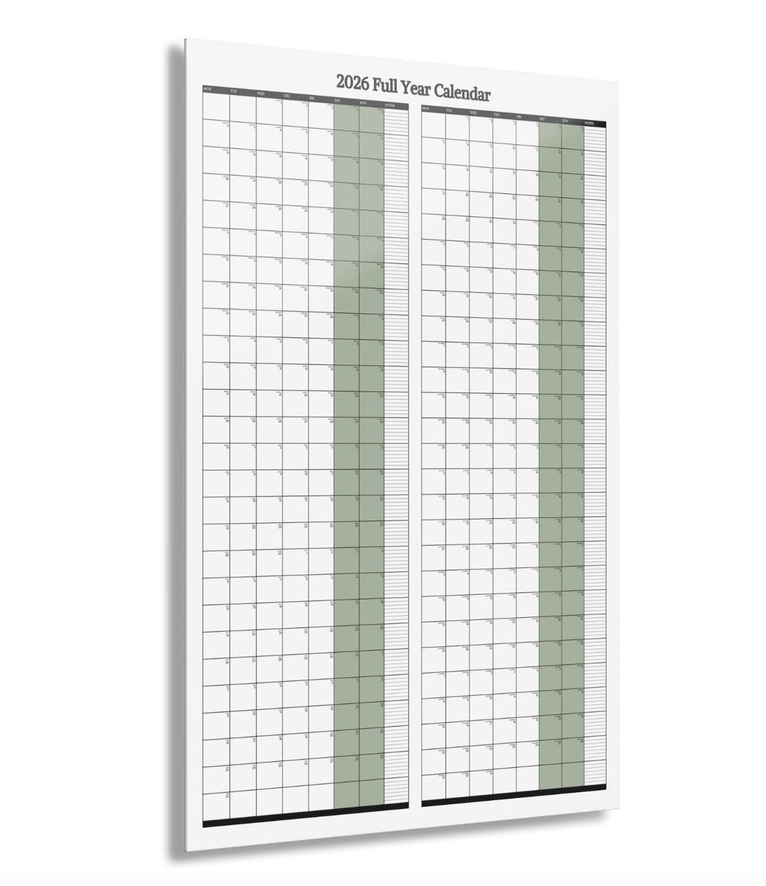 Yearly Wall Calendar Poster - Big Size for Home or Office - Etsy