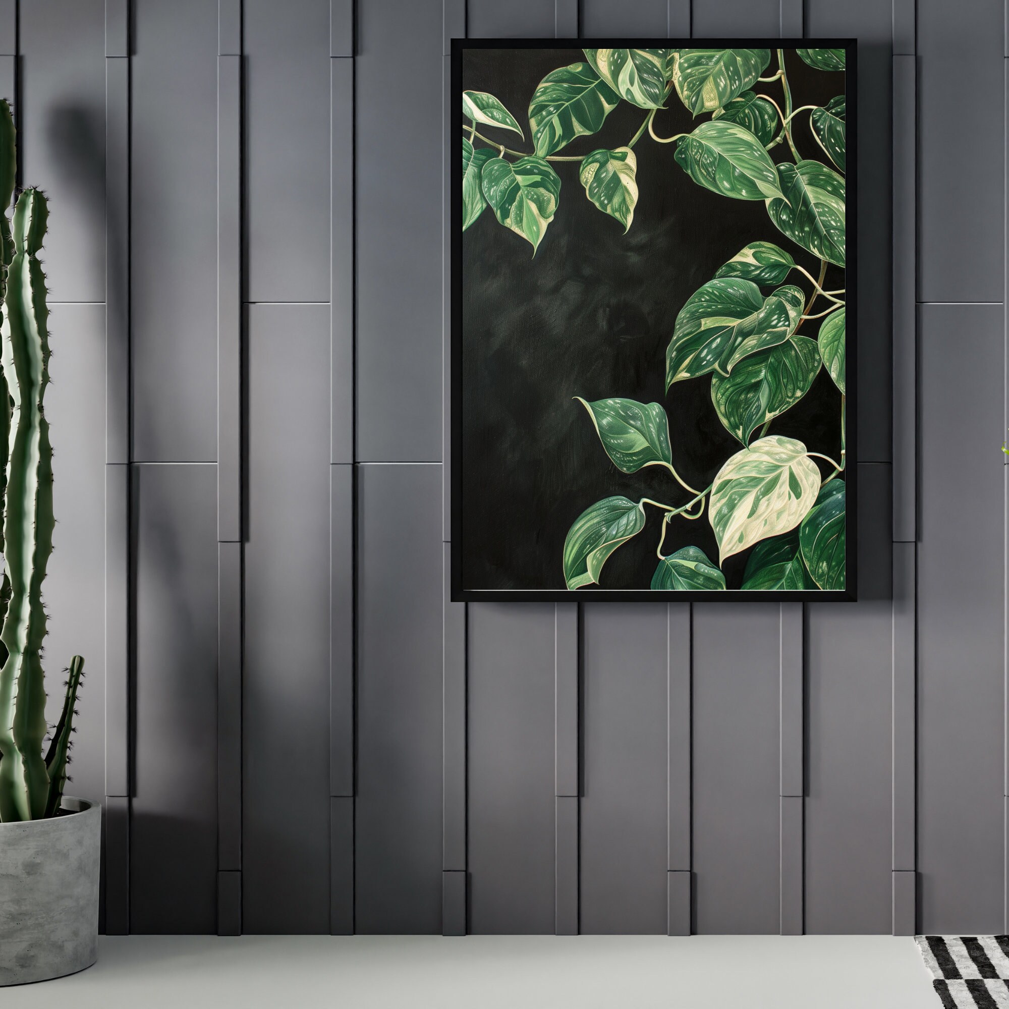 Botanical Pothos Wall Art Gardener Poster Print Plant Framed Canvas ...