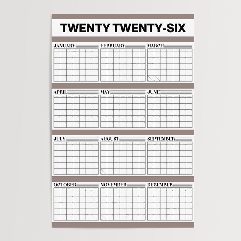 Extra Large Wall Calendar - Etsy