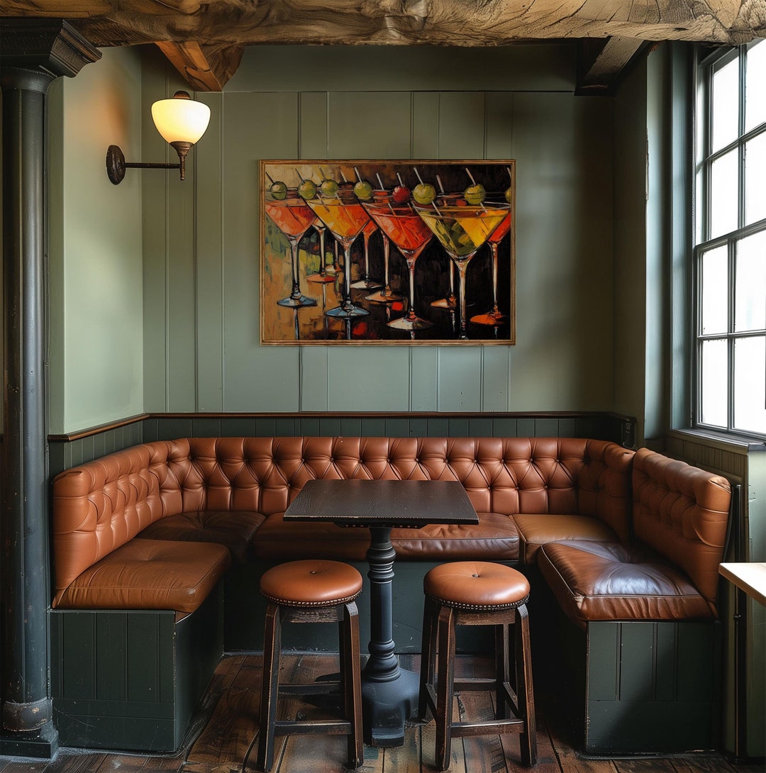 Prohibition Speakeasy Wall Art 1920s Bourbon Room Artwork Martini ...