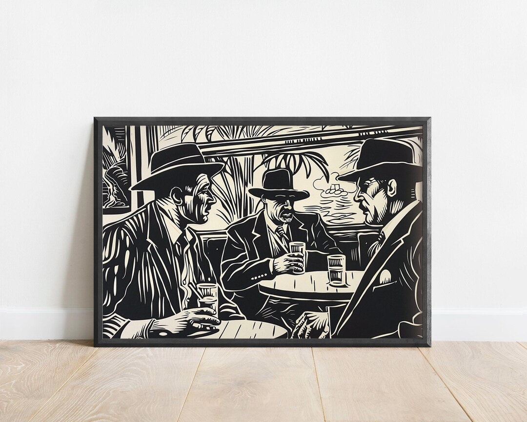 Prohibition Era Wall Art Speakeasy Bar Poster 1920s Wall Hanging ...