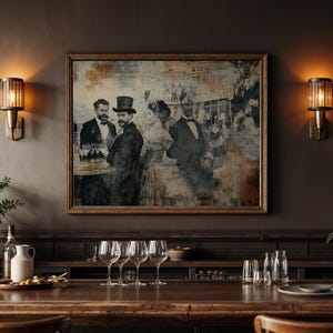 Prohibition Speakeasy Wall Art 1920s Bourbon Room Artwork Mancave Decor ...