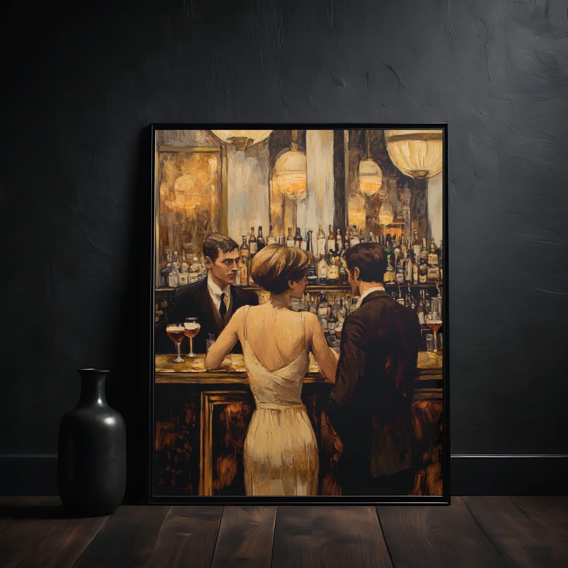 1920s Bourbon Speakeasy Art: Vintage Home Bar Print - Etsy