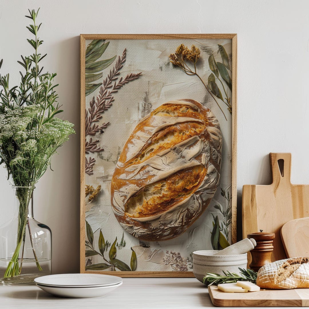 Sourdough Bread Wall Art: Farmhouse Decor Prints (framed or Canvas) - Etsy