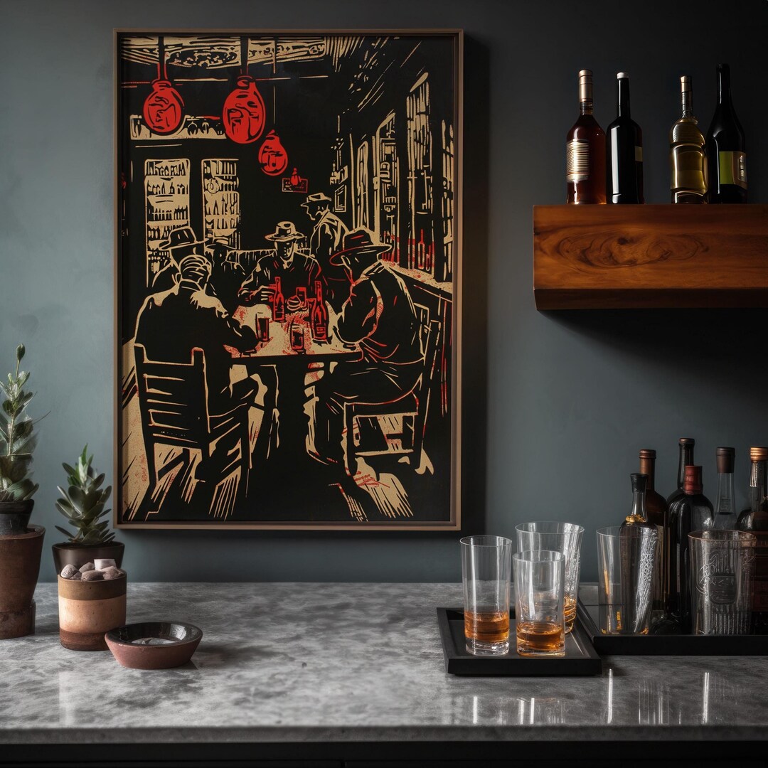 Prohibition Era Wall Hanging Vintage Brewery Art Masculine Mancave ...