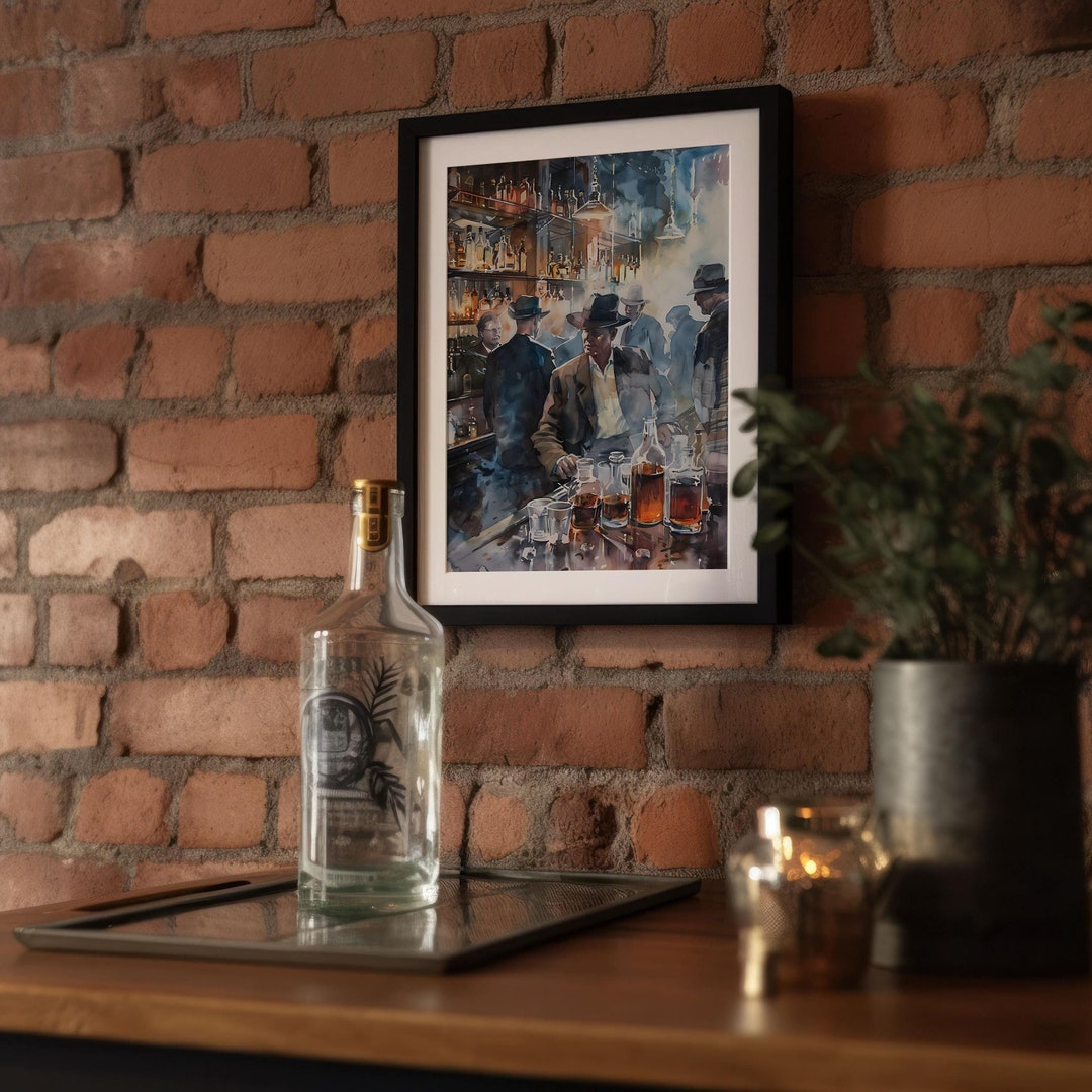 Prohibition Speakeasy Wall Art Vintage 1920s Aesthetic Cocktail Bar ...