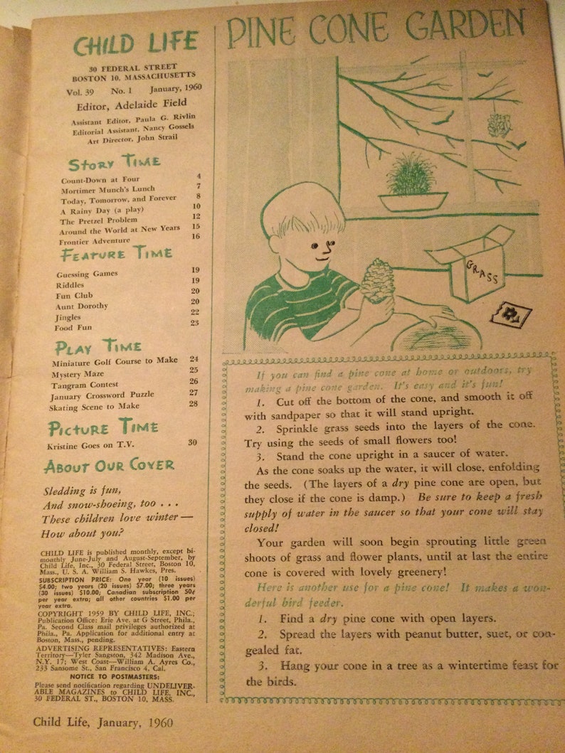 Vintage Child Life Magazine Activity Book 1960s - Etsy