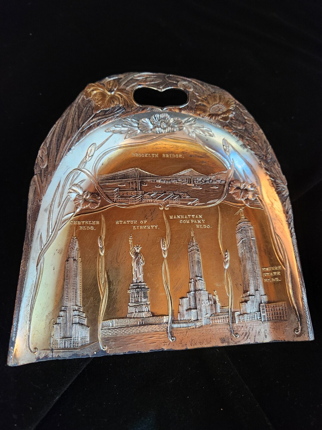 Vintage Mixed Metal Newyork Landmarks Souvenir Crumb Catcher Made in ...