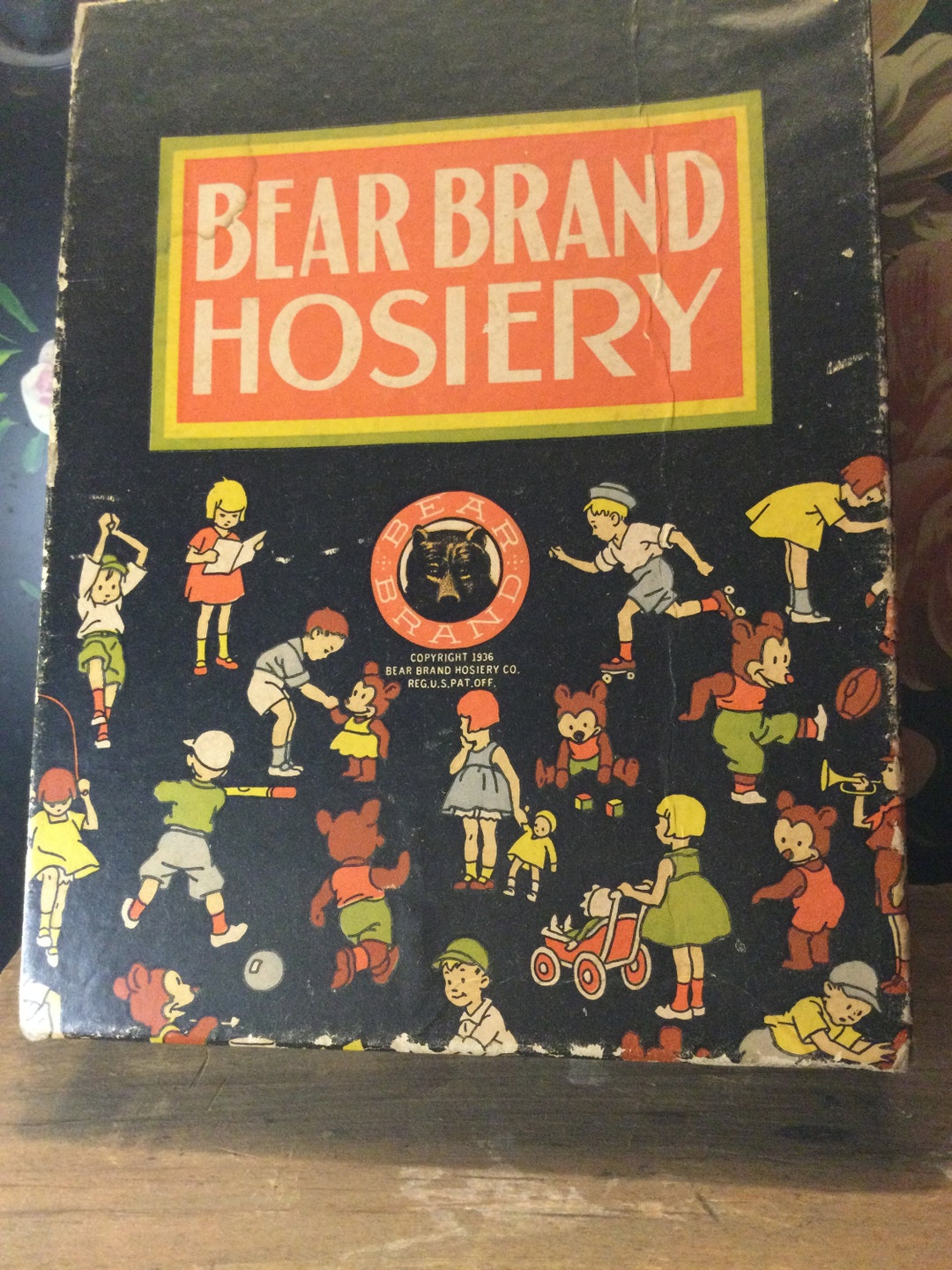 Vintage 1930s Bear Brand Hosiery Box Store Display Mercantile - Etsy