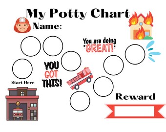 Construction Potty Chart, Printable Potty Training Toilet Training ...
