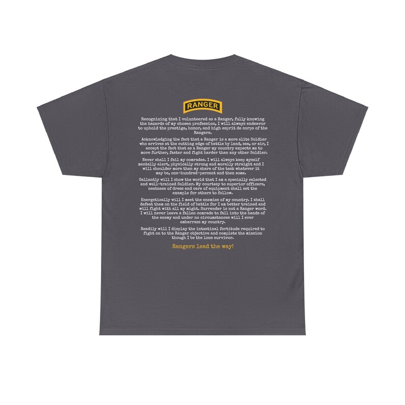 Army Ranger Creed T-shirt - Etsy