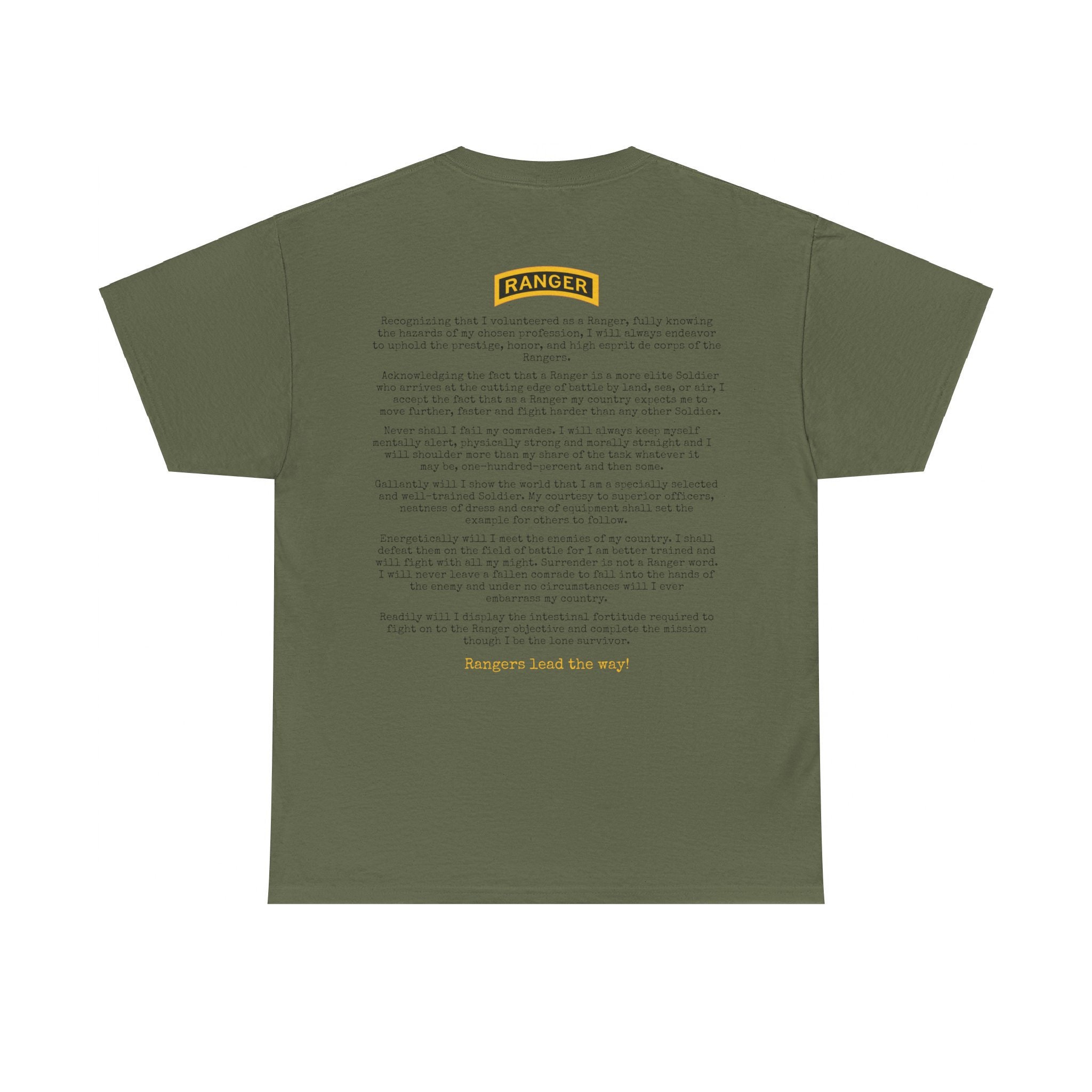 Army Ranger Creed T-shirt - Etsy