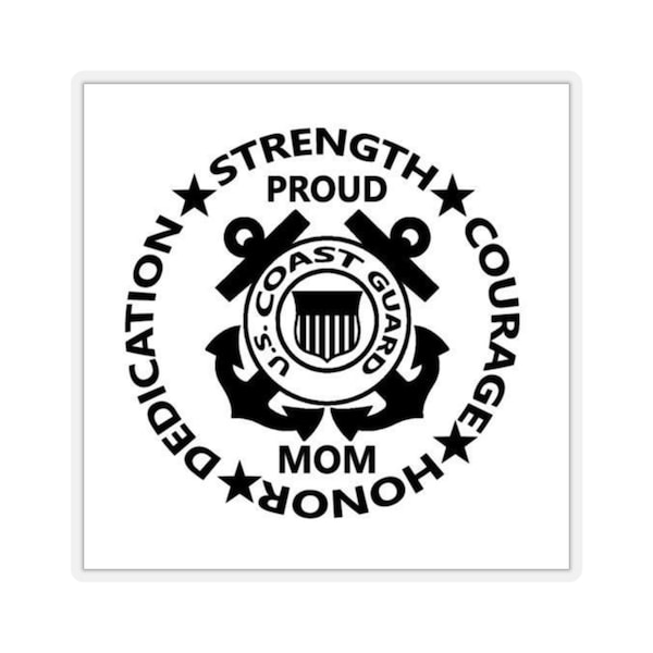 Coast Guard Mom Stickers - Etsy