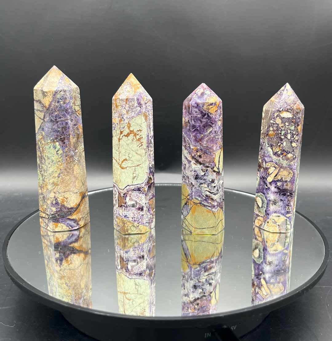 Fluorite Root Obelisk Tower | Crystal Point | Reiki Healing - Etsy