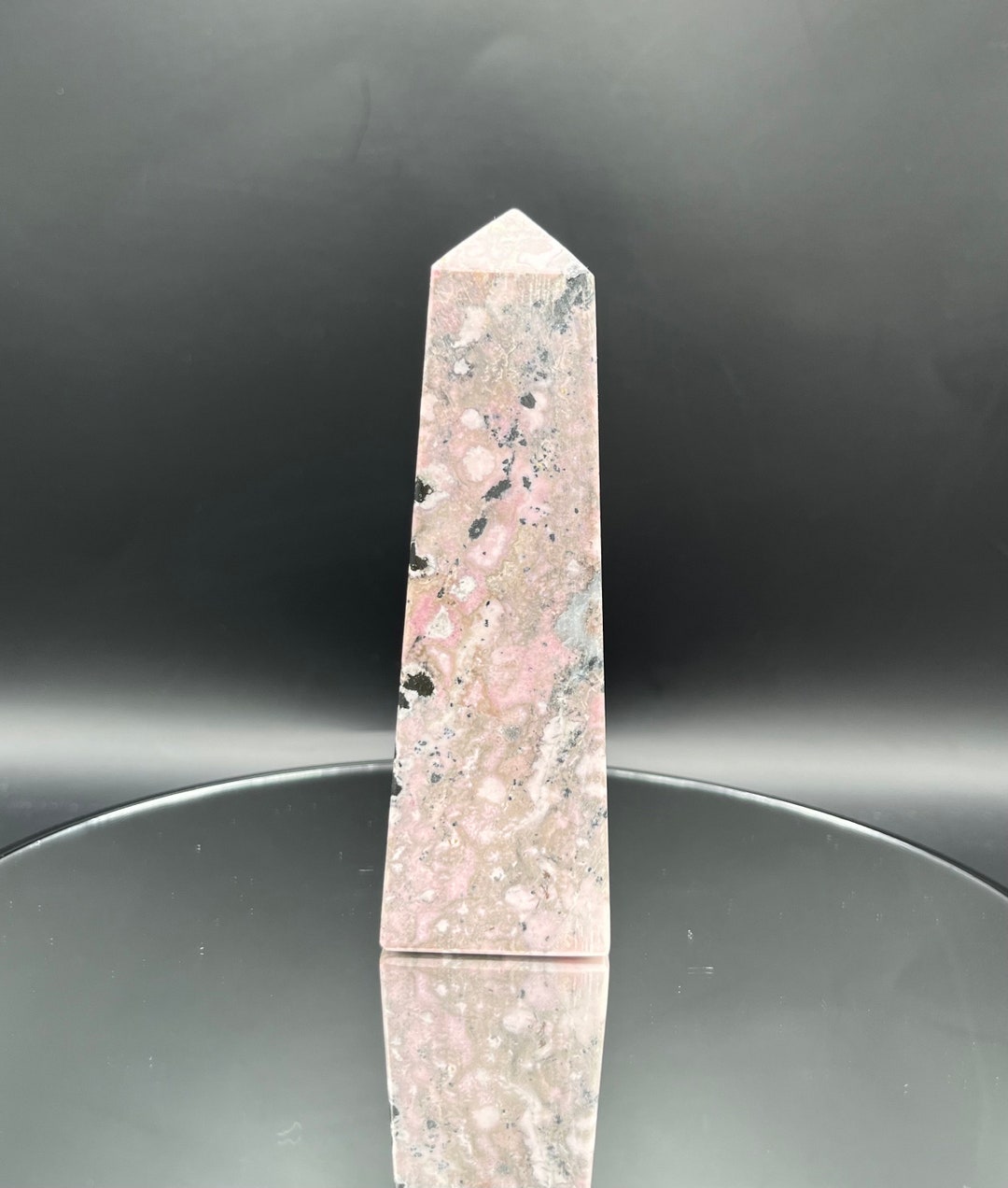Pink Rhodonite Crystal Tower Druzy Crystal Tower Reiki Healing - Etsy
