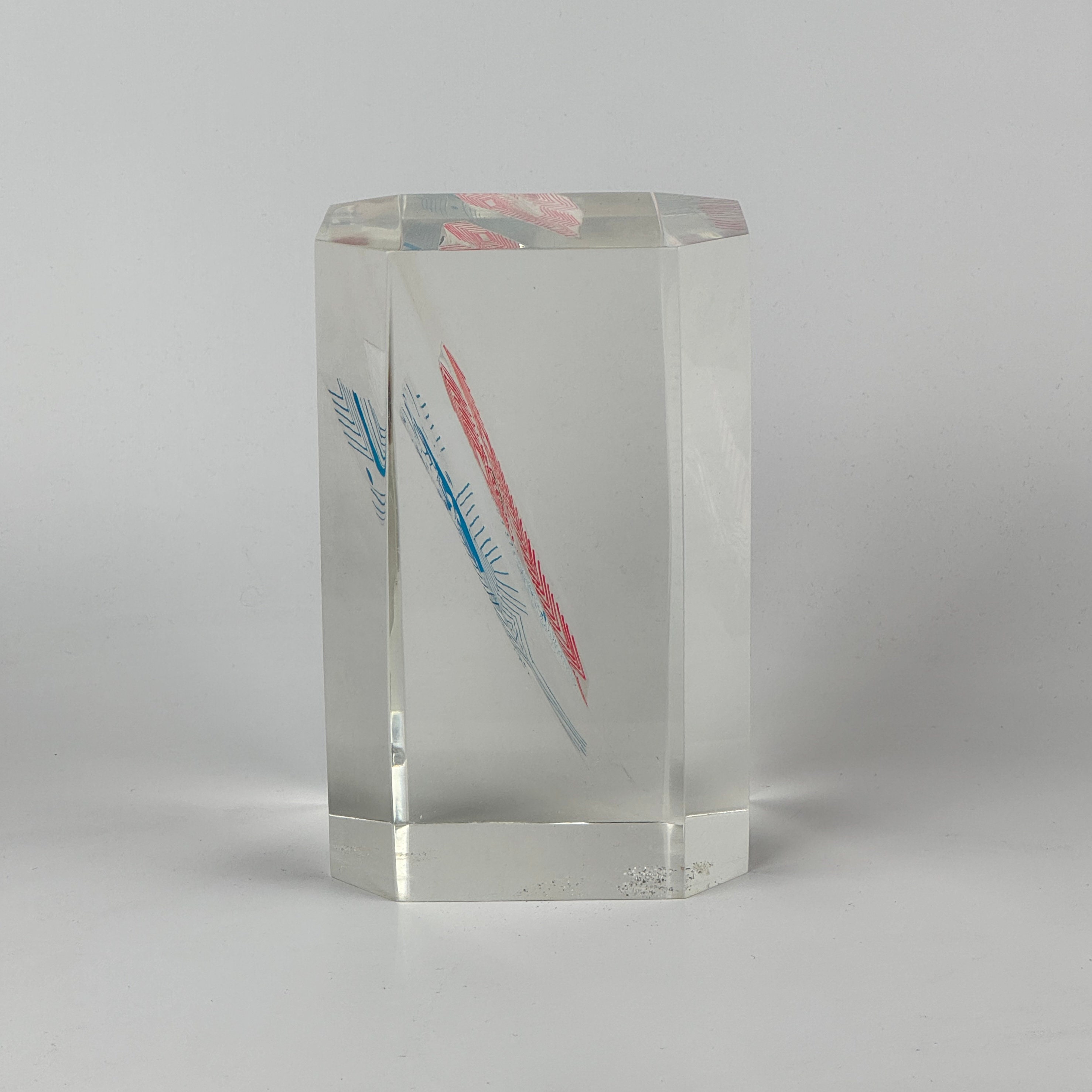 Unbelievable 1970's Lucite Art Cube Sculpture With - Etsy