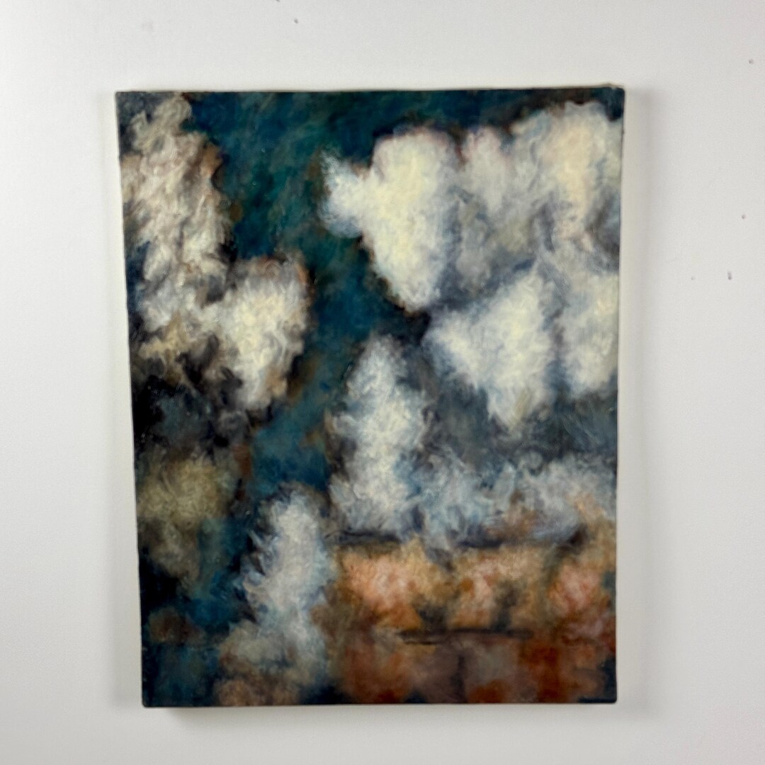 Clark Murray Oil on Canvas Abstract Sky Scene Painting, 2 of 5 - Etsy