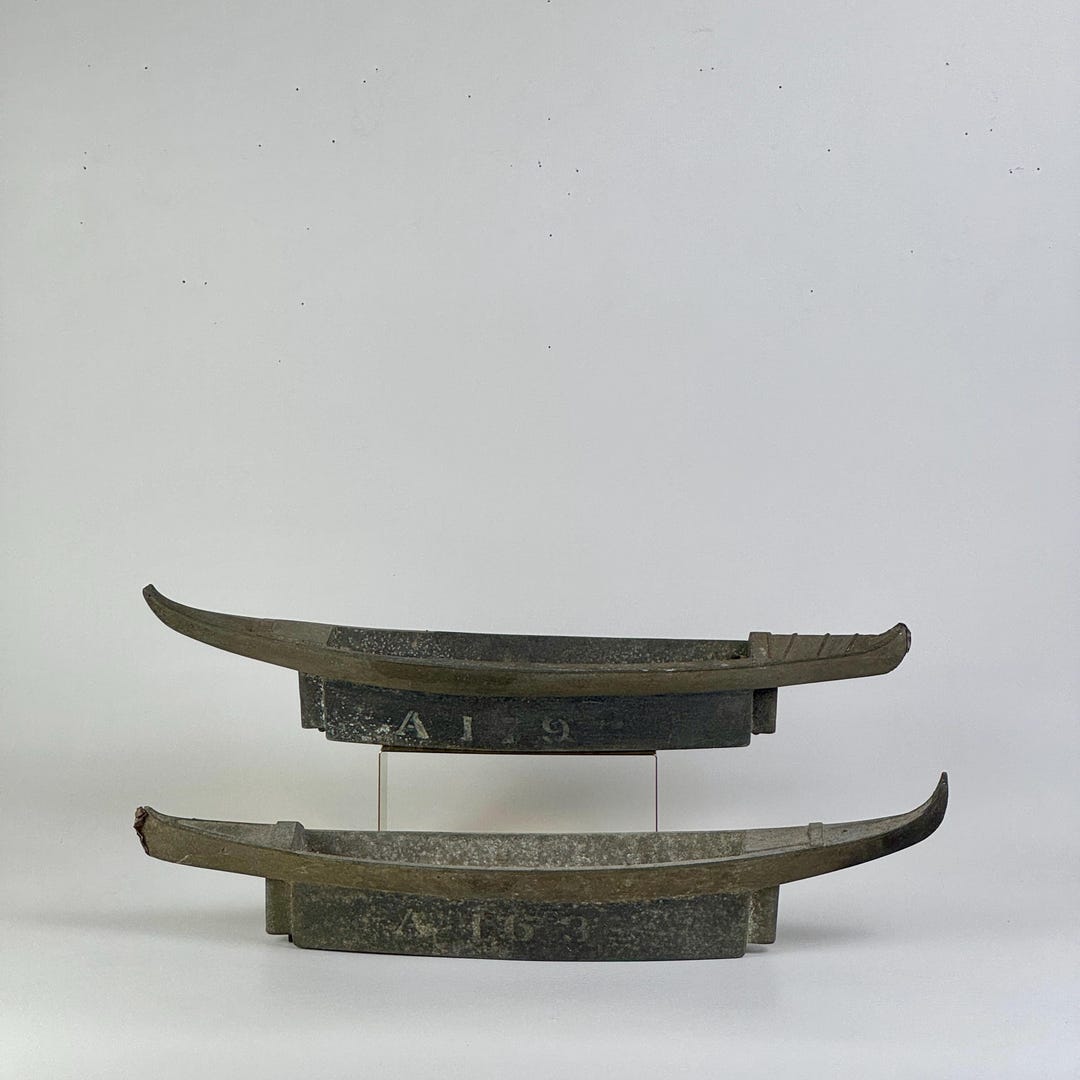Unusual & Unique Vintage Pair of Cast Aluminum Metal Boat Models, for ...
