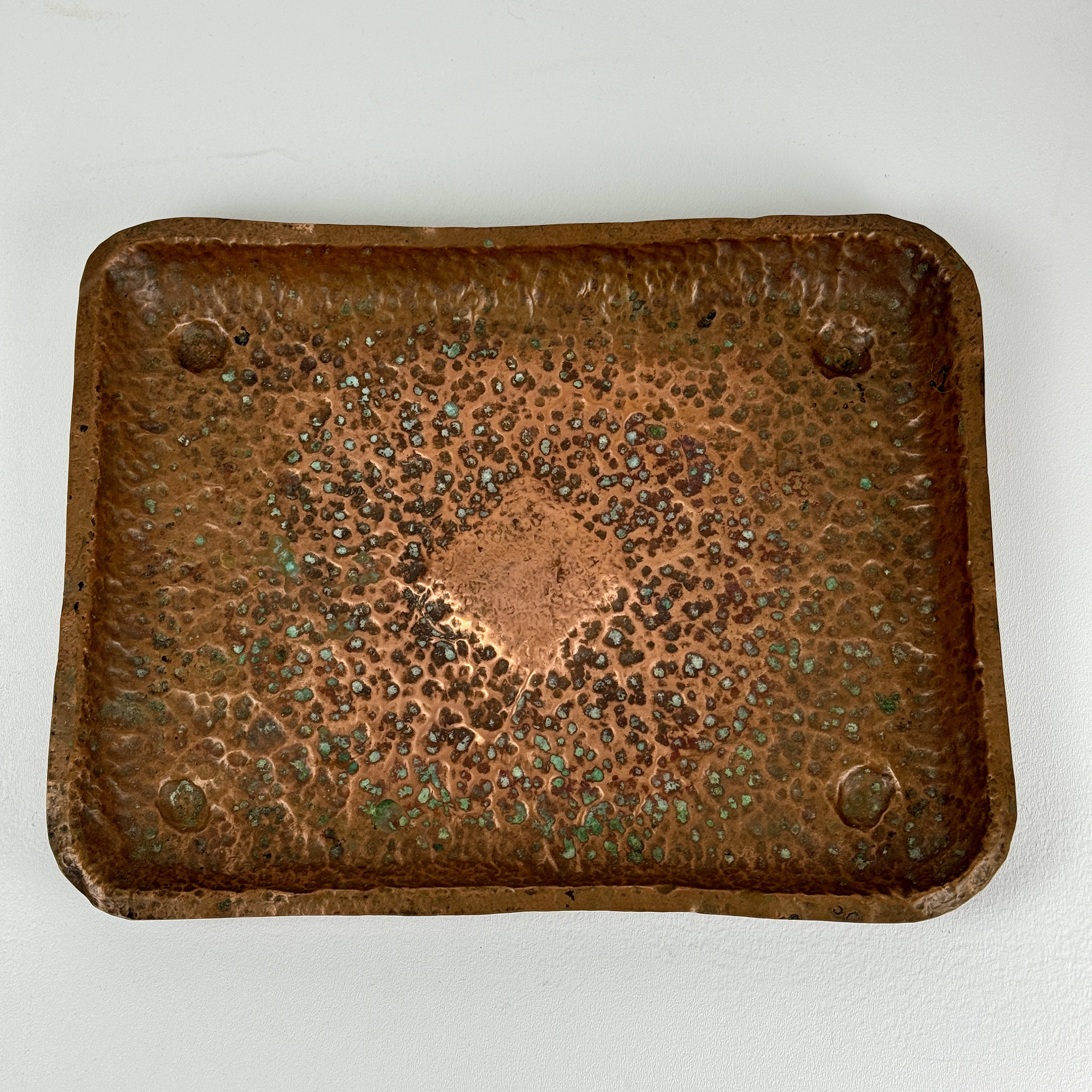 Vintage Arts & Crafts Rectangular Hand Hammered Copper Tray - Etsy