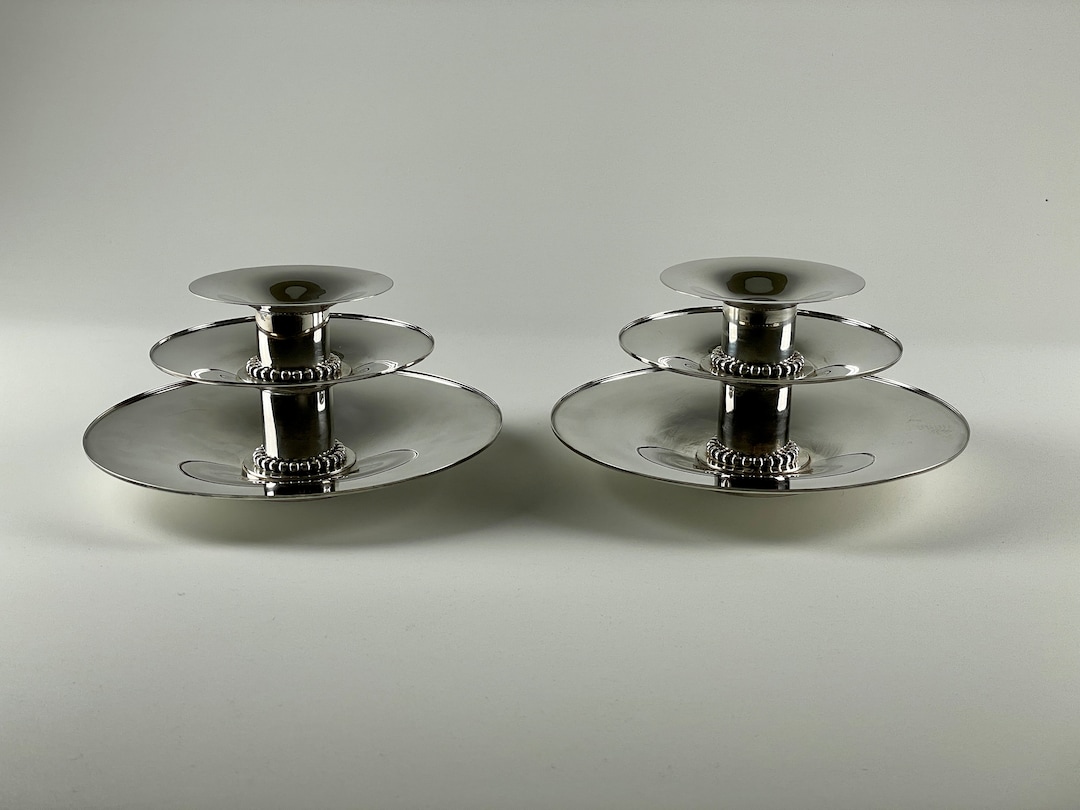 Pair of 1950's Mid-century Modern Carole Stupell Silverplate ...