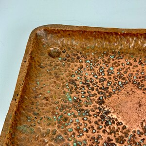 Vintage Arts & Crafts Rectangular Hand Hammered Copper Tray - Etsy