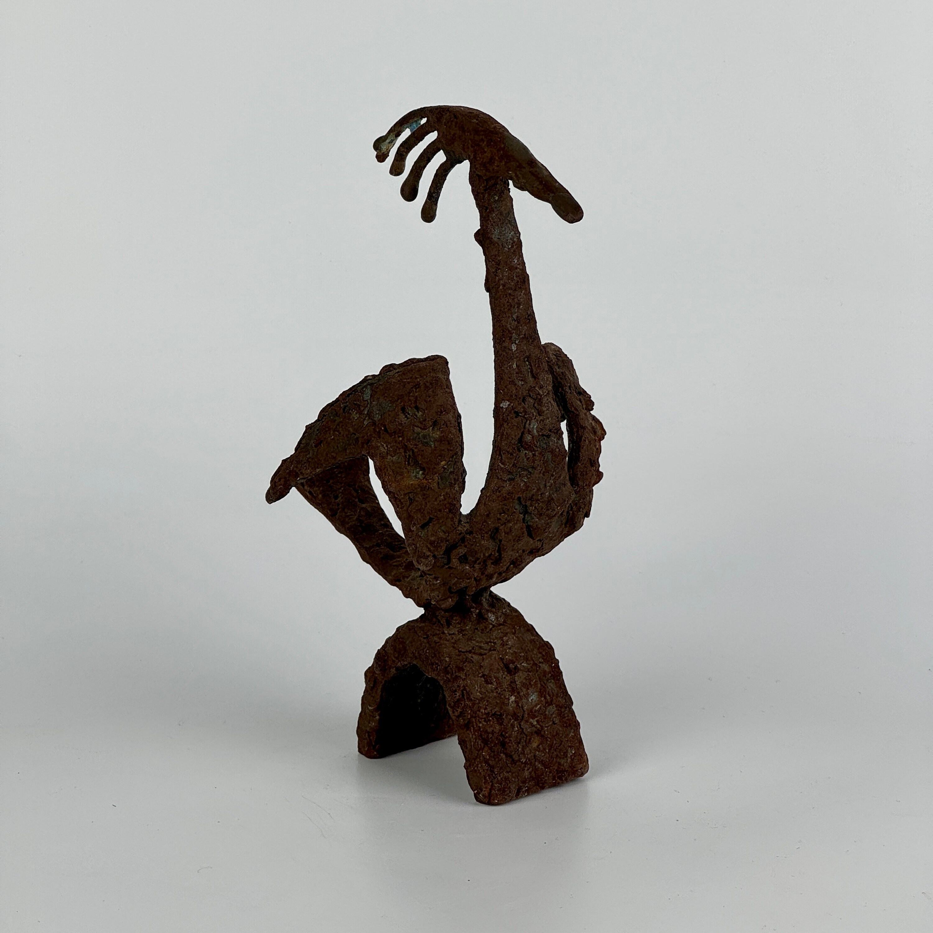 Mid-century Brutalist Metal Dinosaur/bird Sculpture in Rust Metal 1 - Etsy