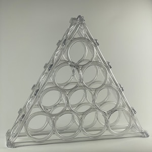 Rare Vintage Mid-century Modern Triangle 10 Bottle Lucite Wine Rack - Etsy