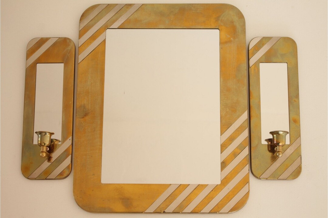 House of Lloyd Set of 3 Brass & Chrome MCM Mirrors From 1989 - Etsy