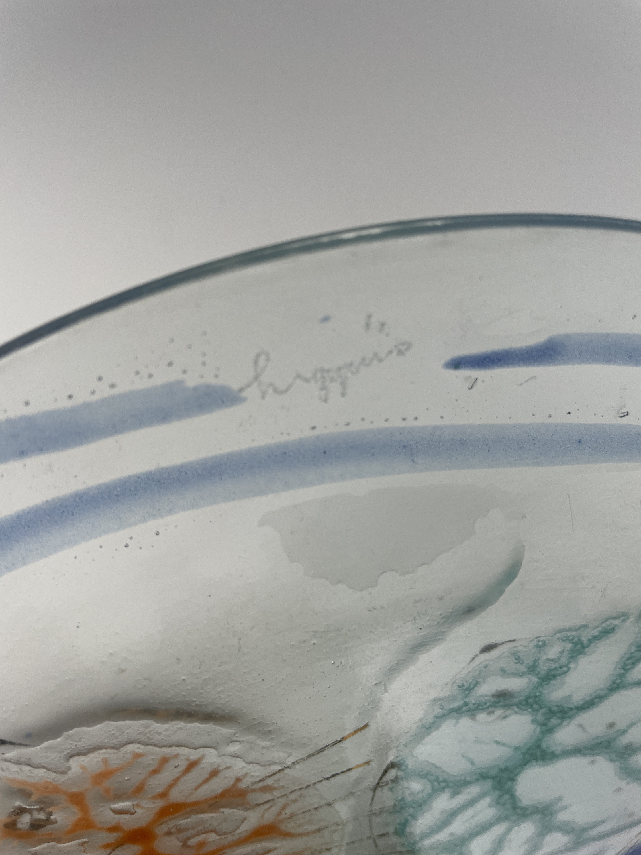 1950's Frances Higgins Signed Hand Fused Glass Plate With 3 Fish - Etsy