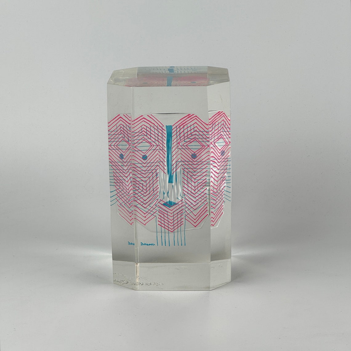 Unbelievable 1970's Lucite Art Cube Sculpture With - Etsy