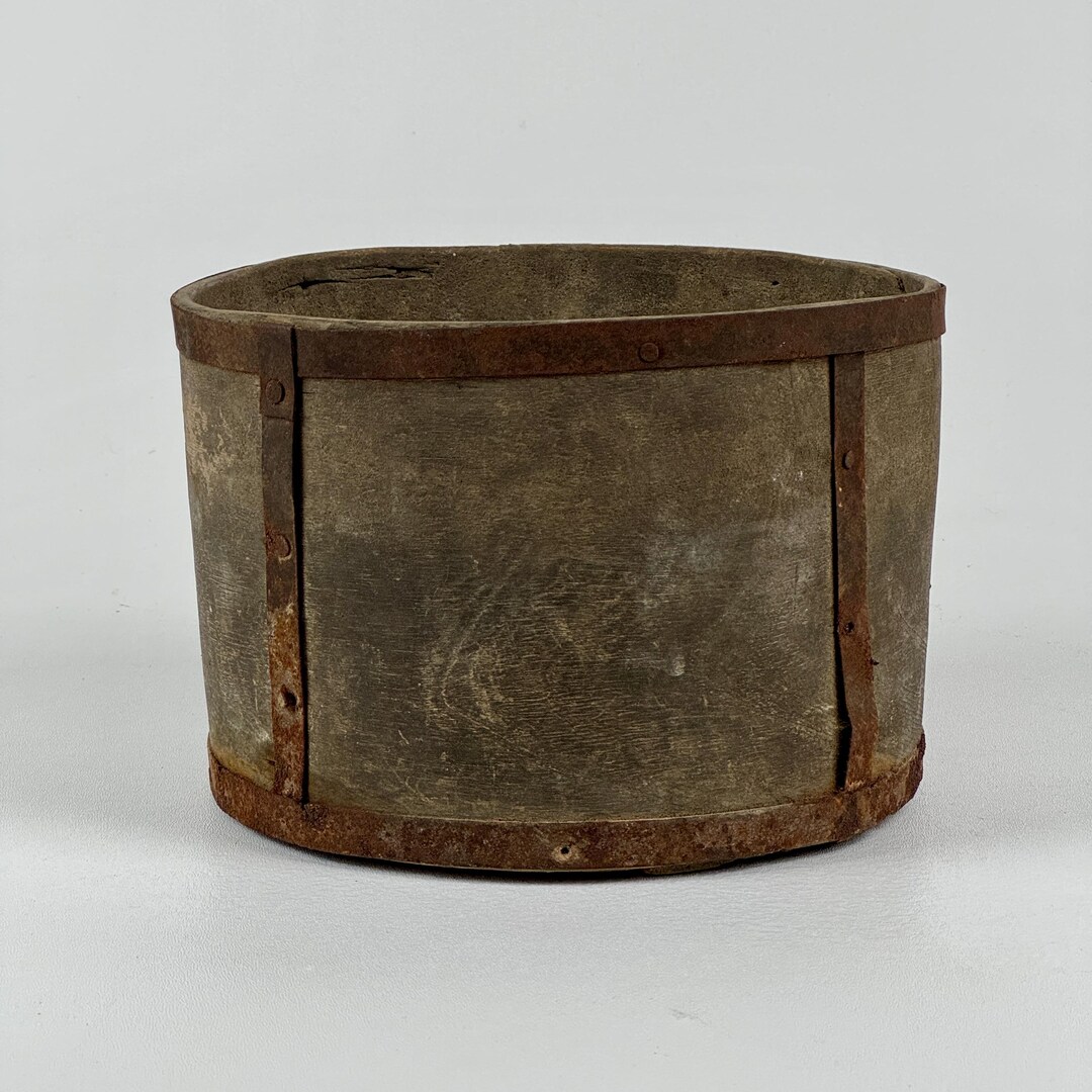 Antique Primitive Wood & Iron Hand Made Bushel Measure Container - Etsy