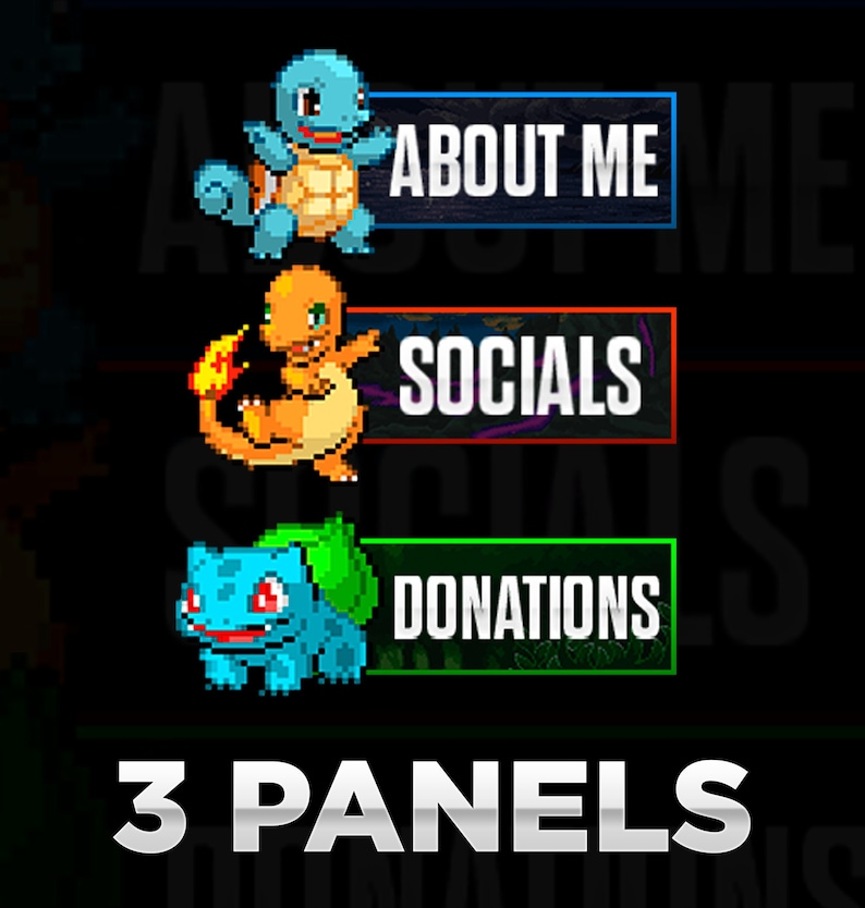 Pokemon Twitch Panels | Pokemon Stream Panels - Etsy