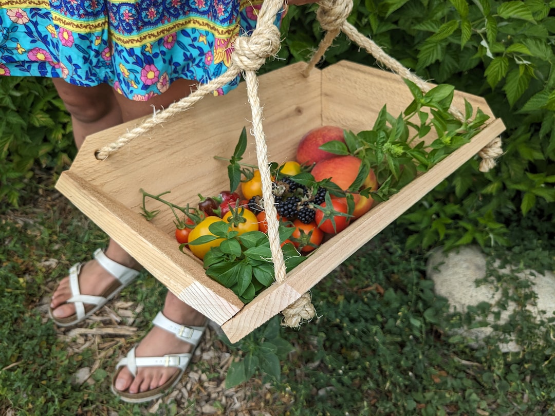 Garden Gathering Basket Plans (download) - Etsy
