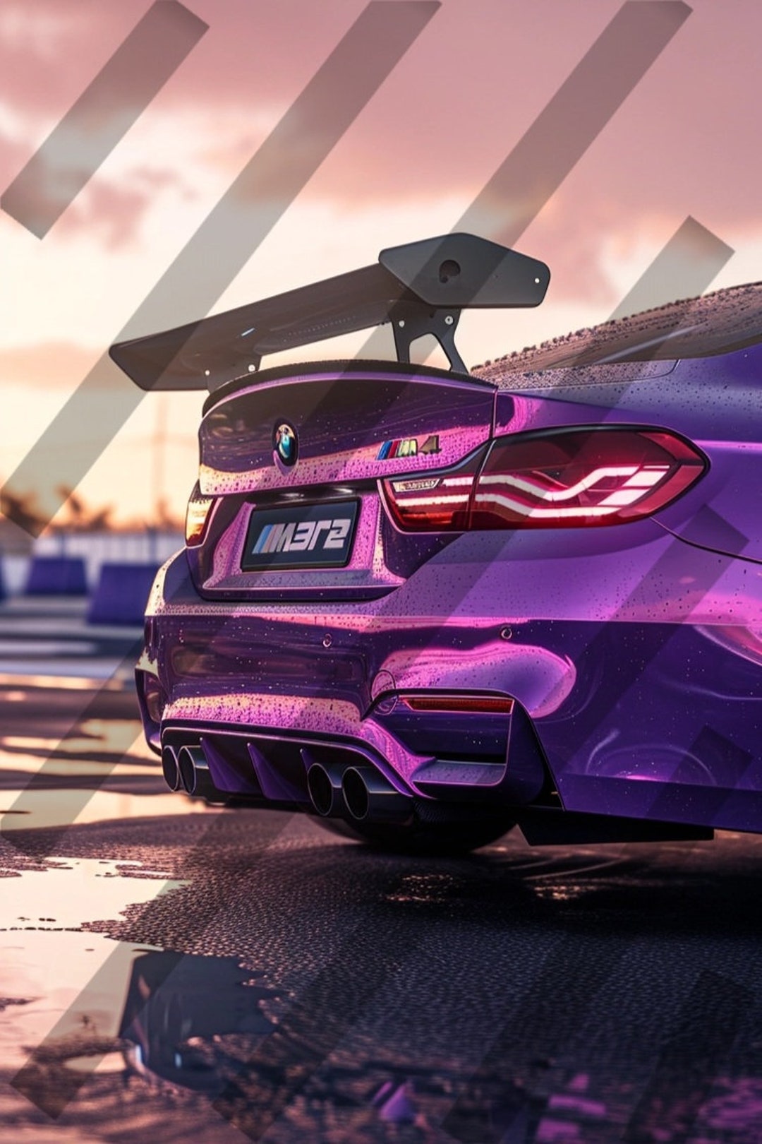 BMW M4 on a Racetrack at Sunset. Digital Image, Printable, Wall Art - Etsy