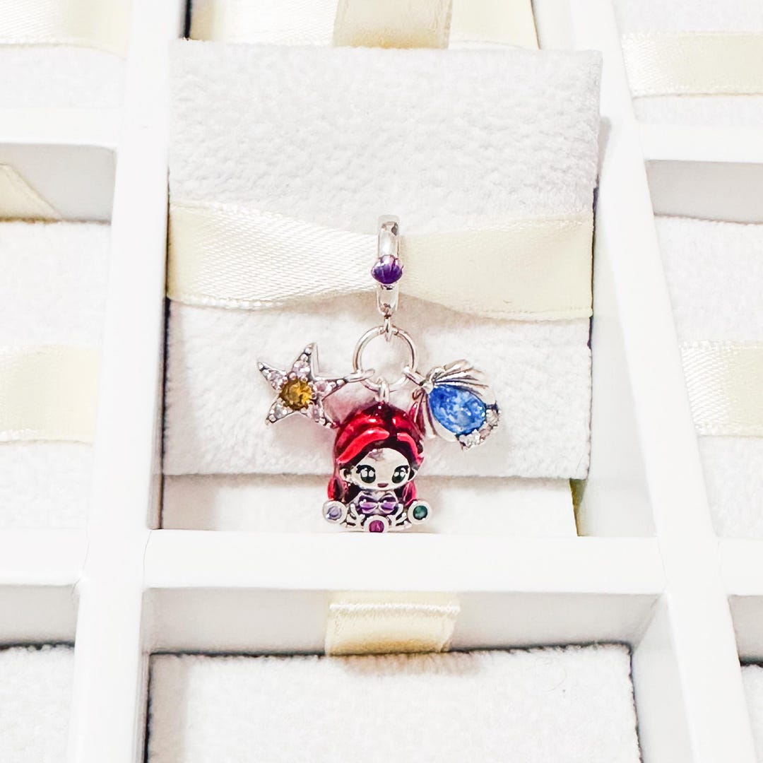 925 Sterling Silver Little Mermaid Ariel Charm Fits Pandora Charm ...