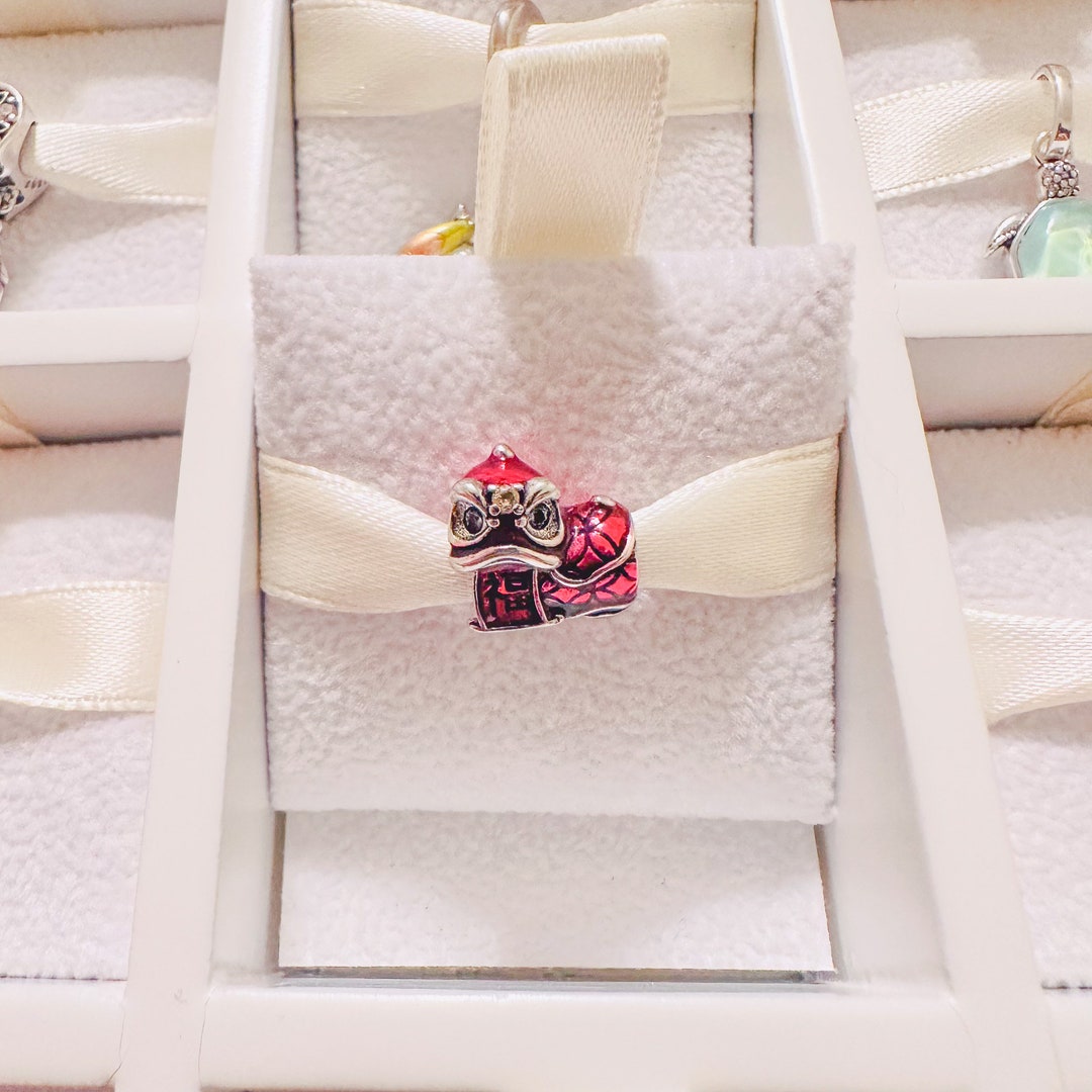925 Sterling Silver Chinese Red Lion Charm Bead Fits Pandora Charm ...