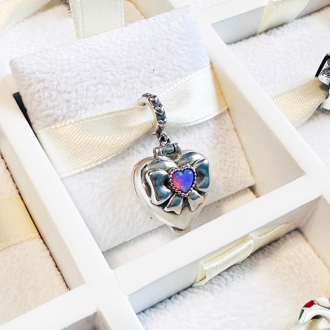 925 Sterling Silver Polly Pocket Heart Charm Bead Fits Pandora Bracelet ...