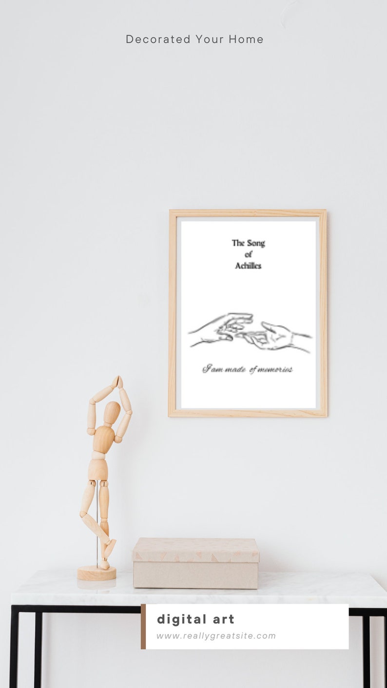 The Song of Achilles Poster, Book Lover Gift Song of Achilles Print ...