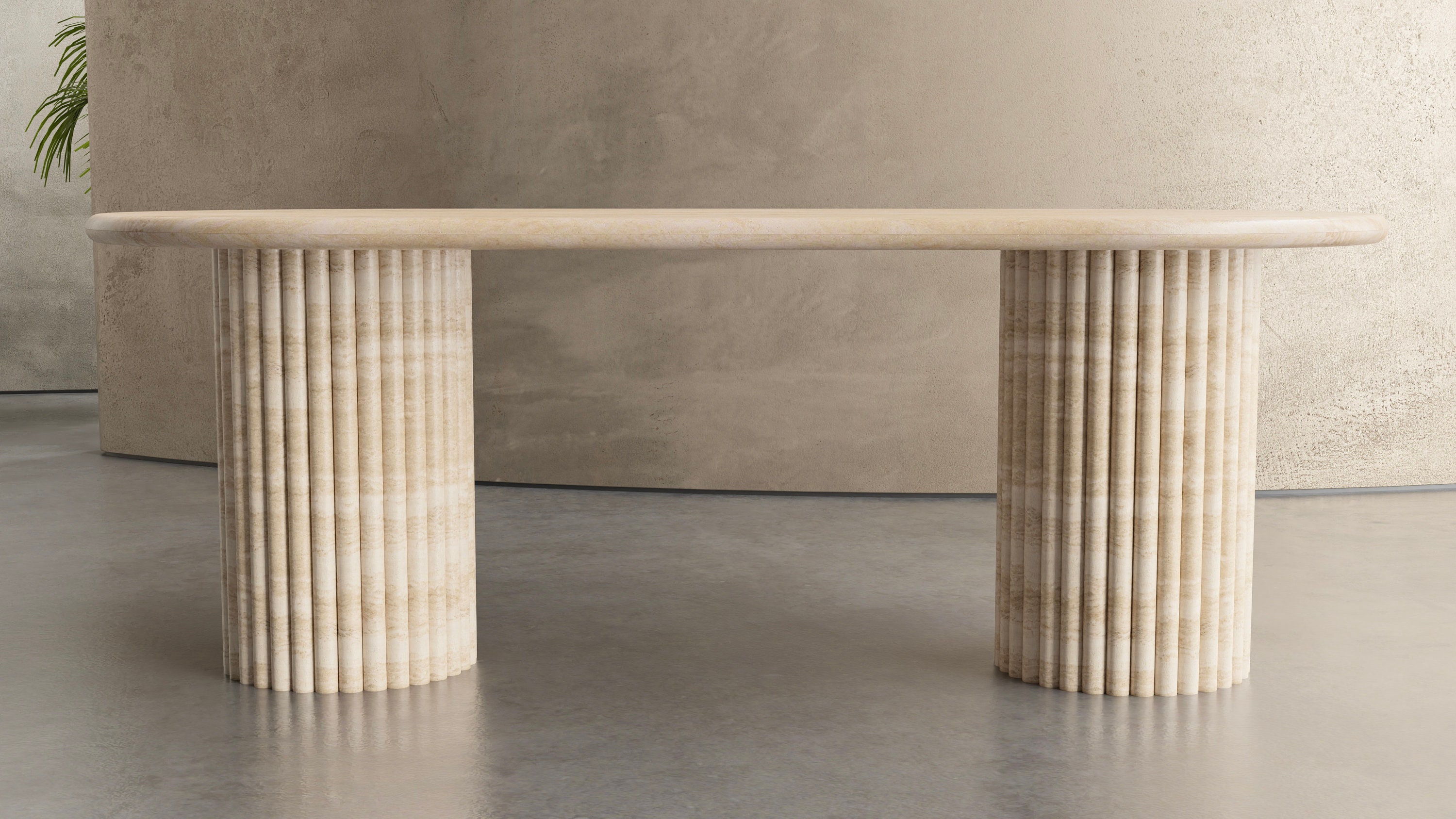 Customisable Beige Travertine Dining Table - Size of Your Choice - Etsy