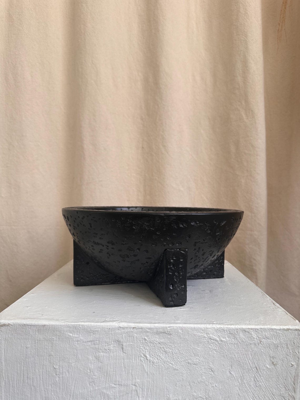 Sculptural Lava Stone Fruit Bowl | Volcanic Stone Bowl | Decorative ...