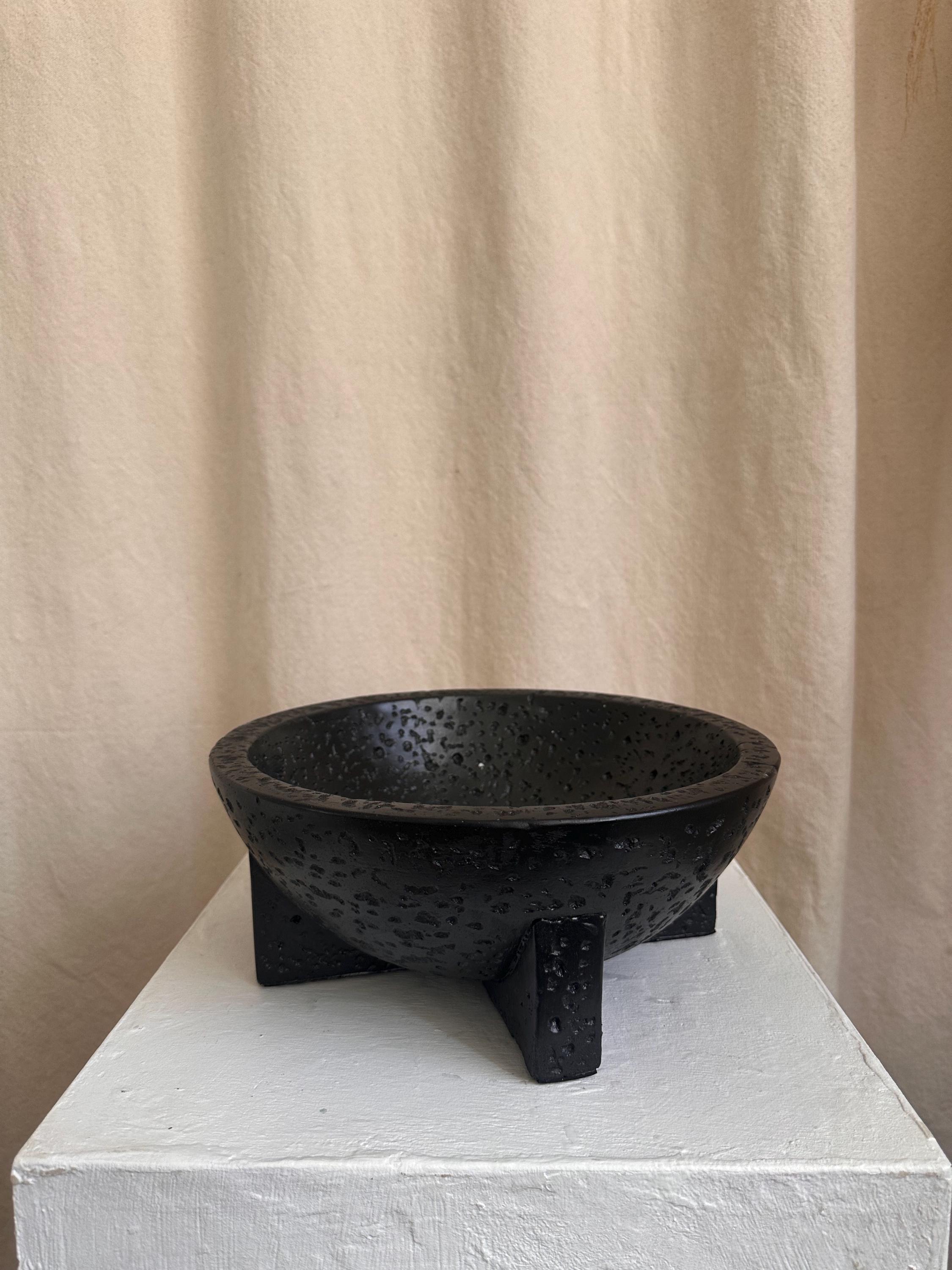 Sculptural Lava Stone Fruit Bowl | Volcanic Stone Bowl | Decorative ...