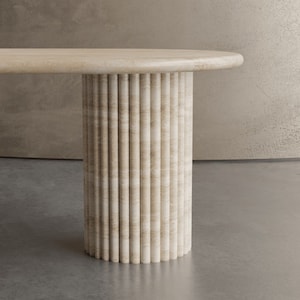 Customisable Beige Travertine Dining Table - Size of Your Choice - Etsy