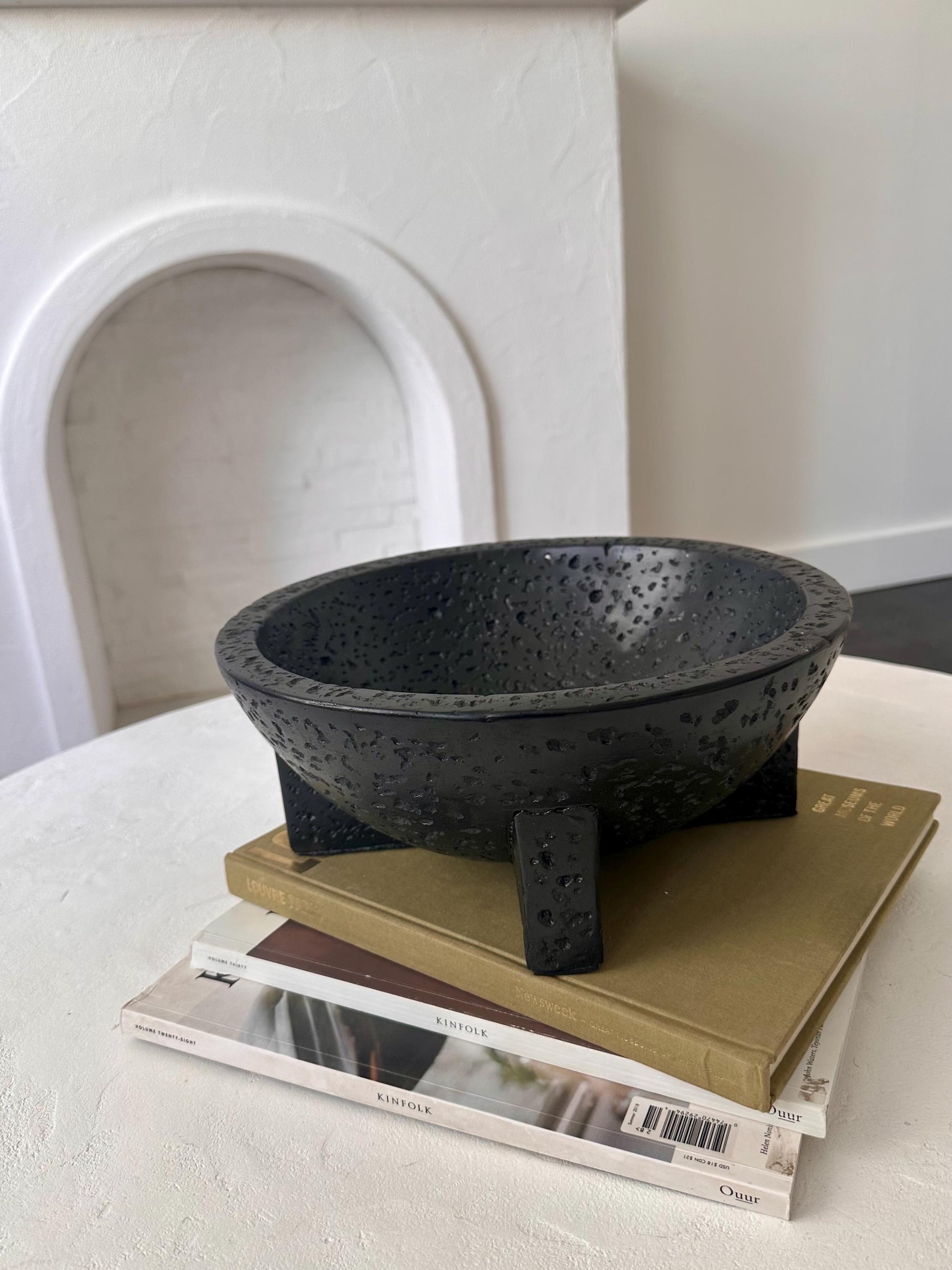 Sculptural Lava Stone Fruit Bowl | Volcanic Stone Bowl | Decorative ...