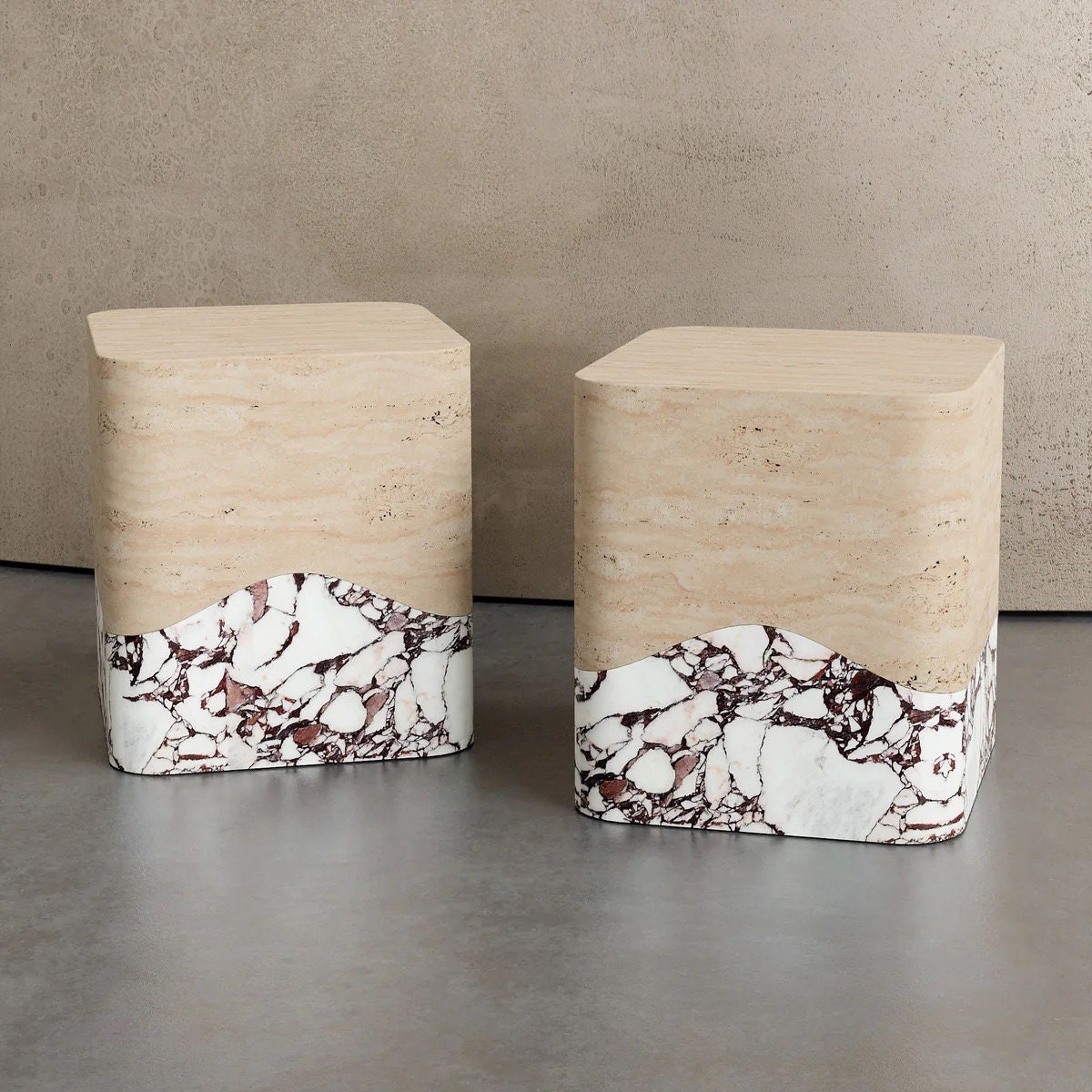 Customisable Mix Marble Side Table - Size of Your Choice - Etsy